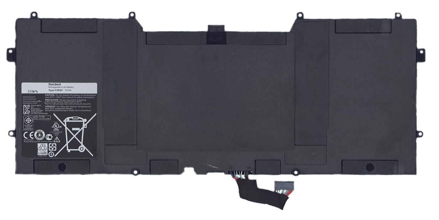 Аккумуляторная батарея для ноутбука Dell XPS 12 9Q33 7.4V 55Wh C4K9V черная