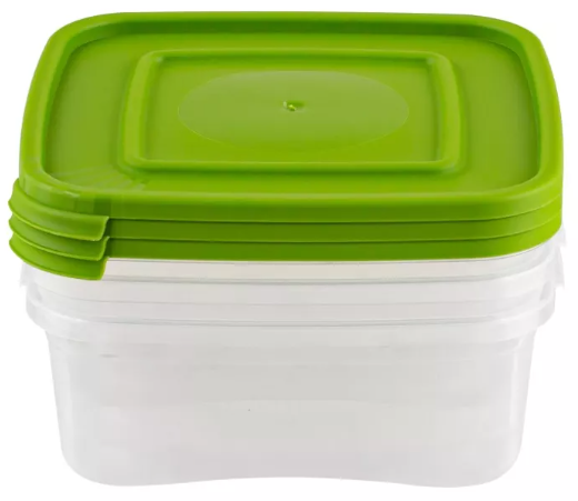 Контейнеры для хранения продуктов Полимербыт Каскад Квадро для СВЧ пластик 3шт. по 0.7л / аксессуары для кухни