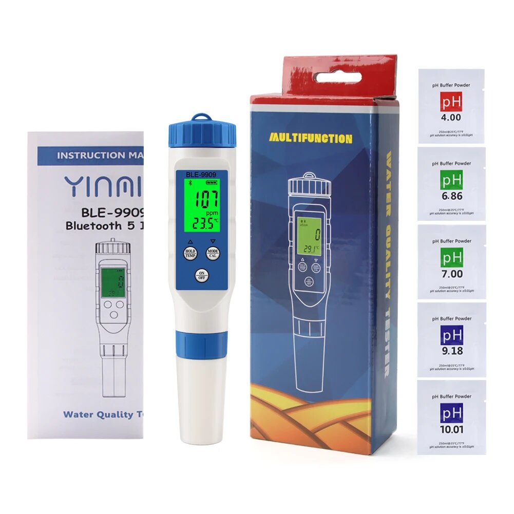 RCYAGO Цифровой pH-метр для бассейна 5 in 1 Tester