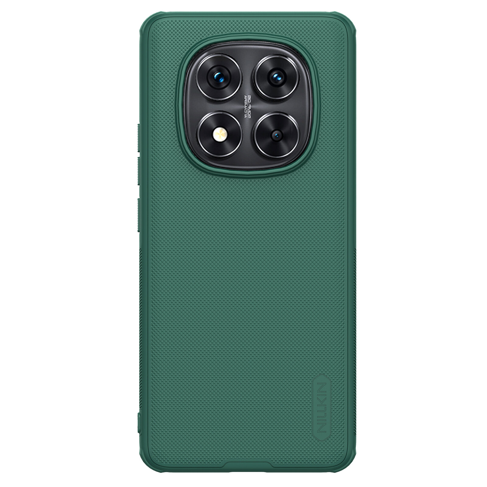 Усиленный чехол зеленого цвета (Deep Green) от Nillkin для Xiaomi Redmi Note 14 Pro+ Плюс, серия Super Frosted Shield Pro
