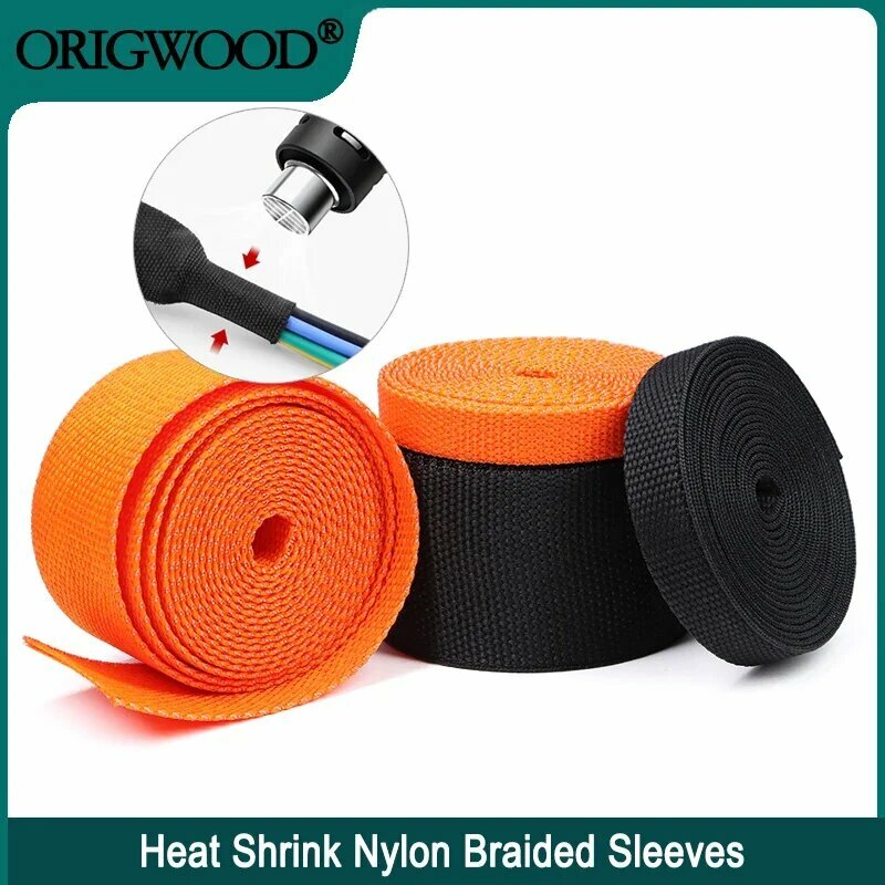 Термоусадочная кабельная муфта из нейлона 6/8/10/12 мм ID 6mm, Black, 1 meter