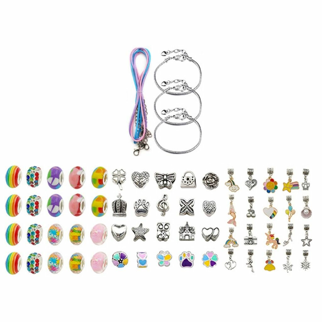 Набор для изготовления разноцветных украшений из бисера девочек 5-11 лет, ожерелье, колье, браслет, принадлежности браслета с коробкой