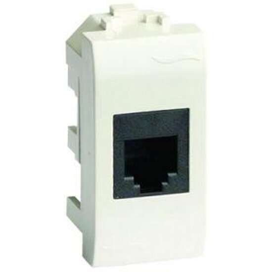 Розетка компьютерная Dkc СП 1мод. Brava RJ45 кат.6 белый, 76458B