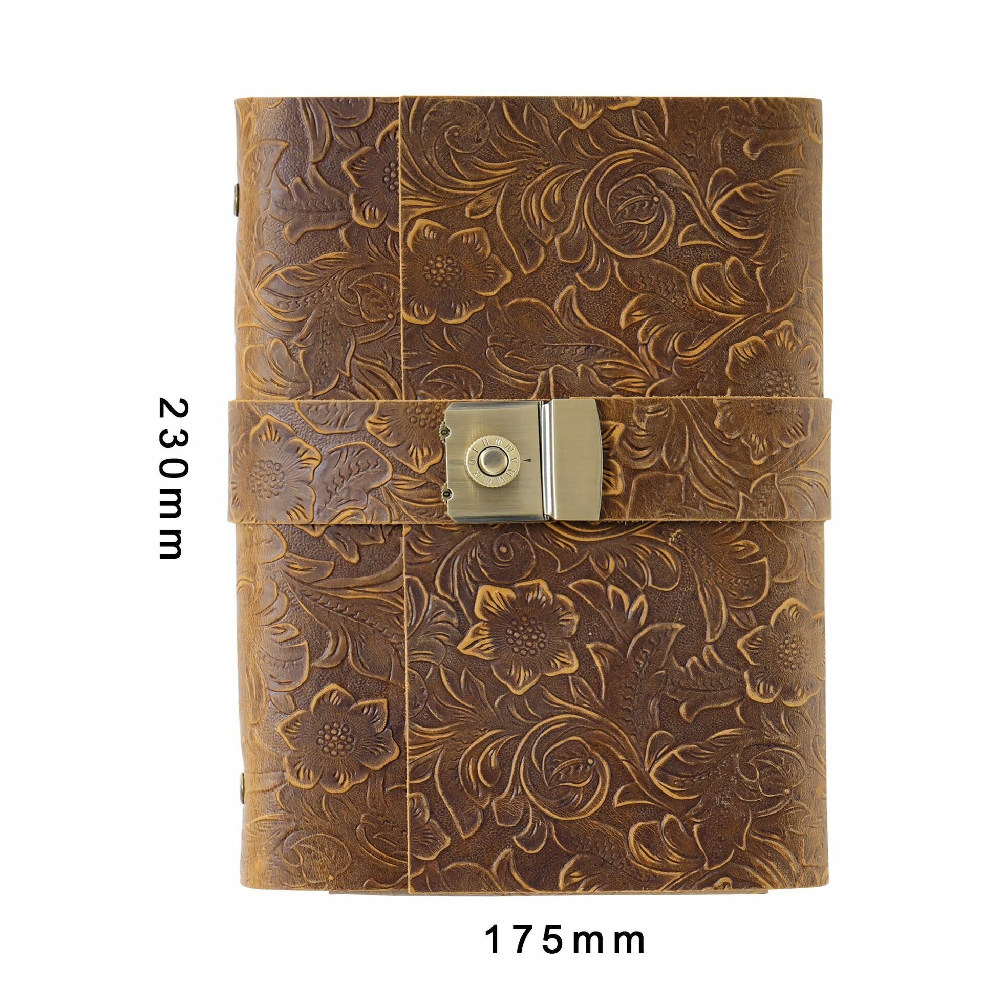 Блокнот с отрывными листами из натуральной воловьей кожи с рисунком, защищенный паролем A5 A6 A7