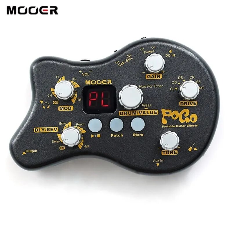 MOOER POGO Гитарный Мультиэффектный Педальный Процессор 5 Типов Эффектов 40 Функций Настройки Барабанного Ритма Аксессуары Для Гитары