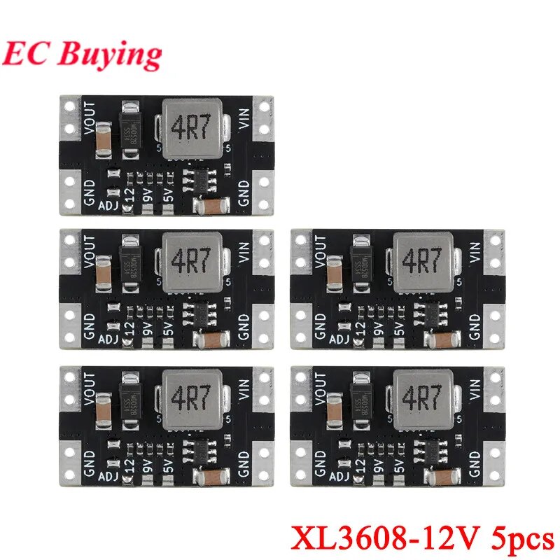 XL3608 12V повышающий модуль, 5 шт.