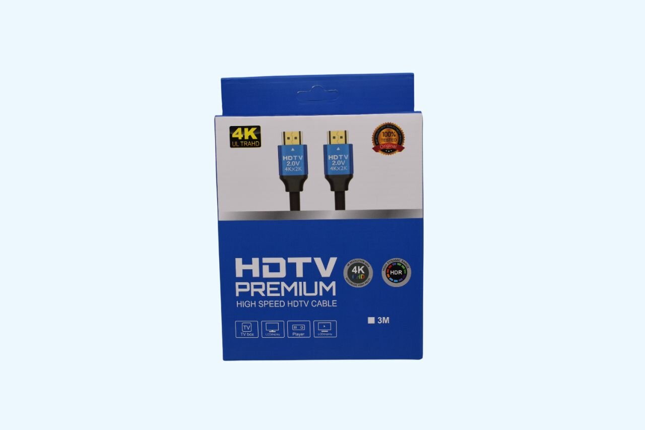 Кабель высокоскоростной HDMI 3 метра 4Kх2К HDTV PREMIUM 2.0 стандарт