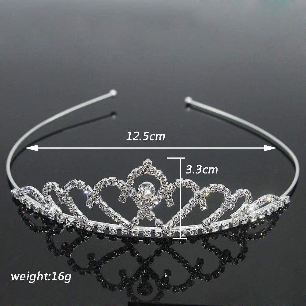 Корона для девочки, 12.5см, 3.3см, 16г, Metal color: 20