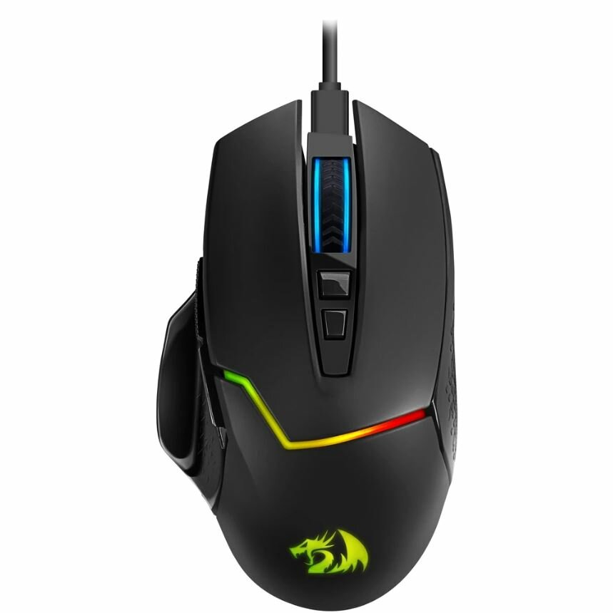 Redragon Игровая мышь беспроводная Mirage Pro черн, RGB,7кн,2.4G,8000dpi