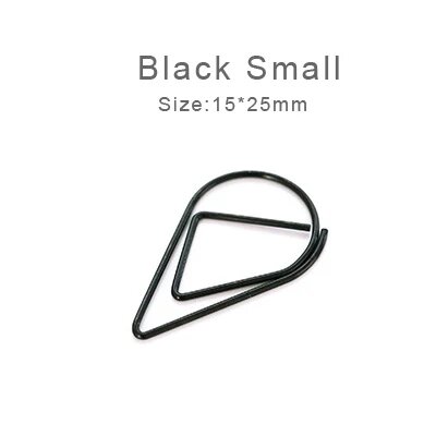 Металлические скрепки Kawaii, золотые/серебряные Черный, Black Small(50 pcs)