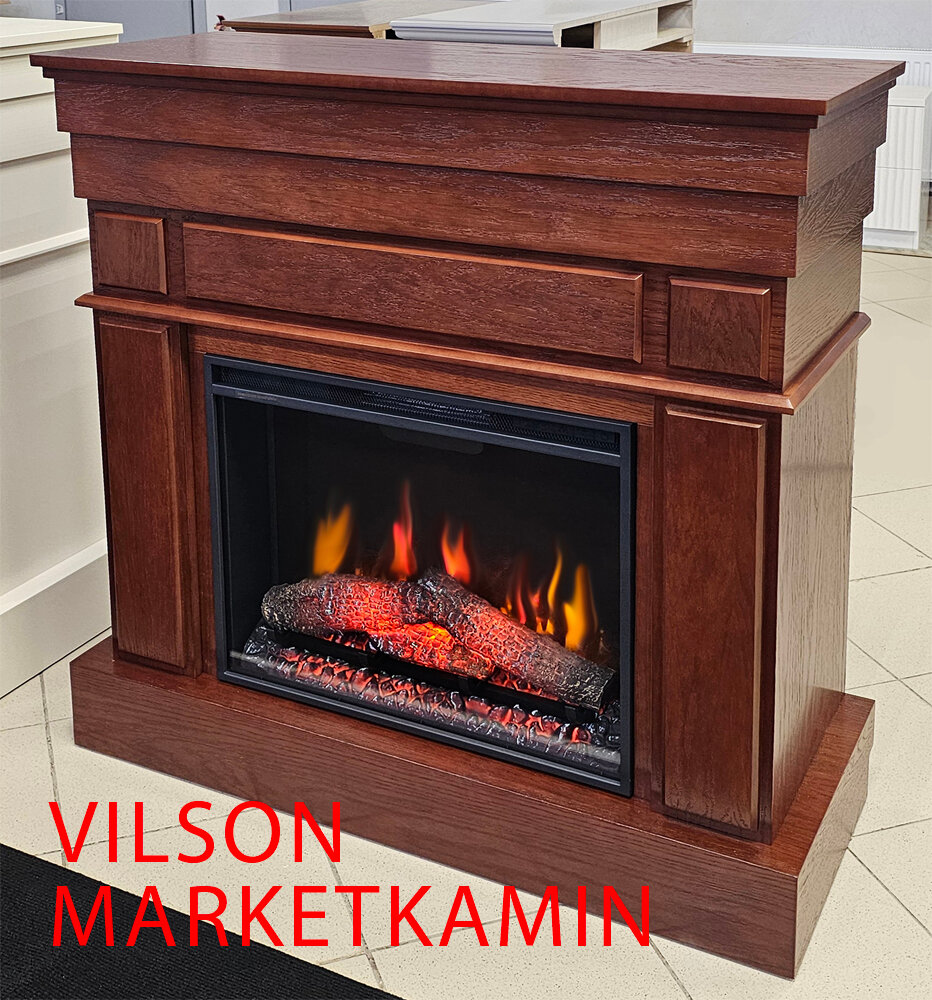 Электрокамин Vilson (Вилсон) Античный дуб. Габариты (ШxВxГ)1000x1050x350 мм