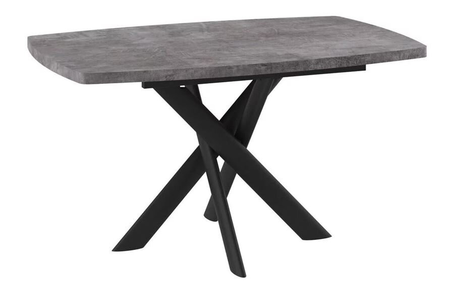 Стол Leonel-130 (130/165 х 85 / дымчатая керамика / черный)