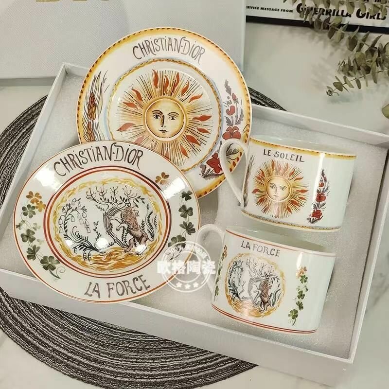 Набор кофейный "Dor" на 2 персоны, 250 мл элегантный керамический сервиз для утреннего кофе и особых моментов