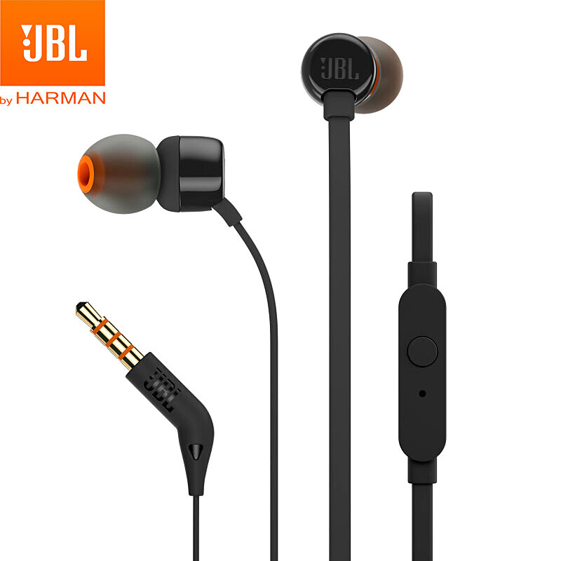 JBL T110 Stereo In-Ear наушники наушники спортивные наушники PC игровые наушники проводные наушники с микрофоном для