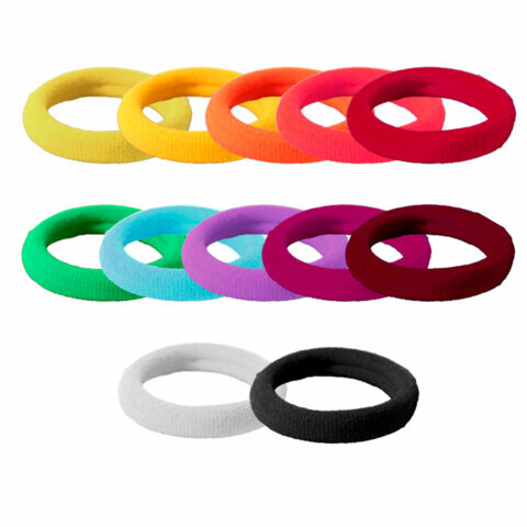 12 шт. Резинки для волос набор 12 шт, мягкие, маленькие, яркие цвета, MONTE VITA, 457050