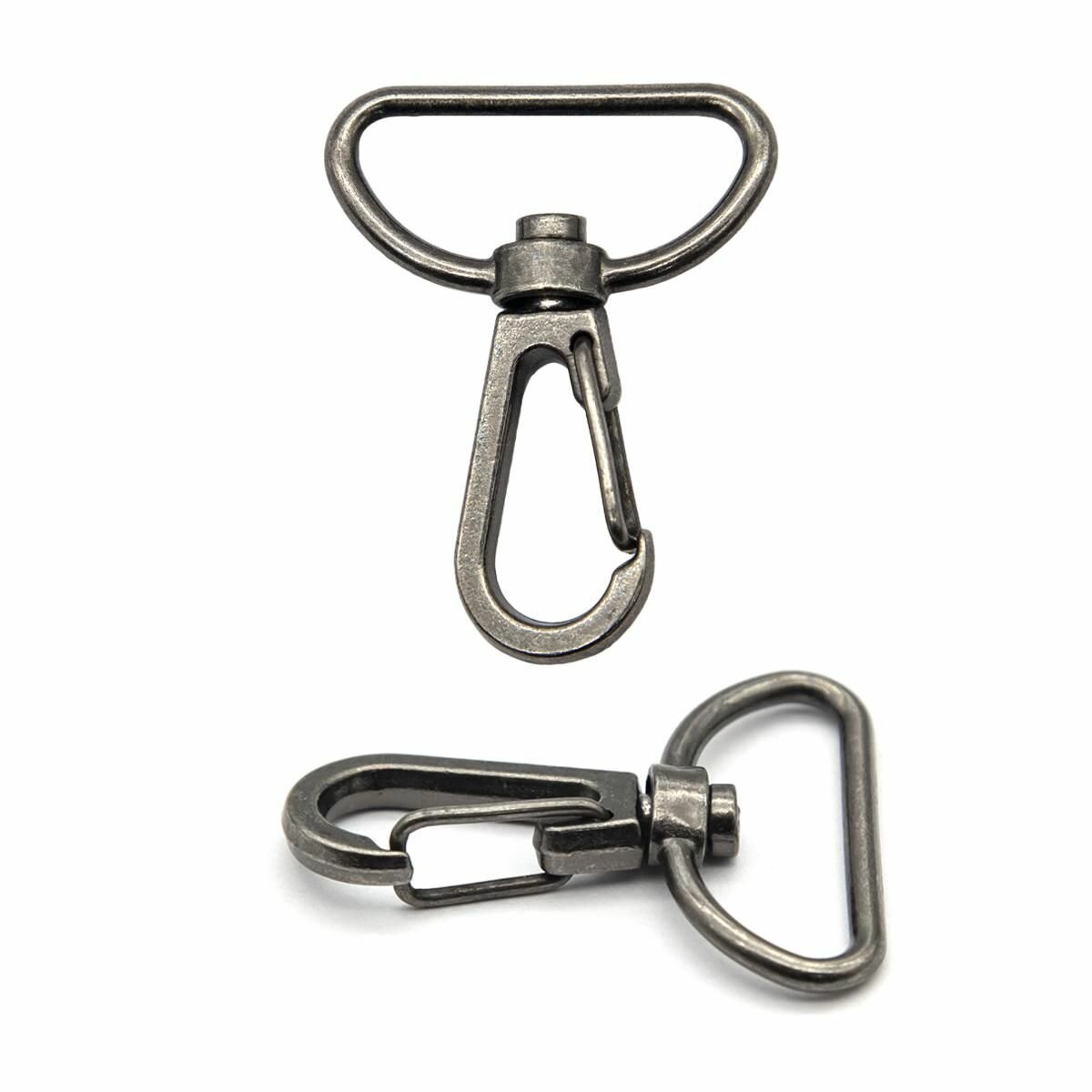 Карабины айрис С полукольцом, 25х40 мм, цвет Черный никель, 0325-0033, 20 шт