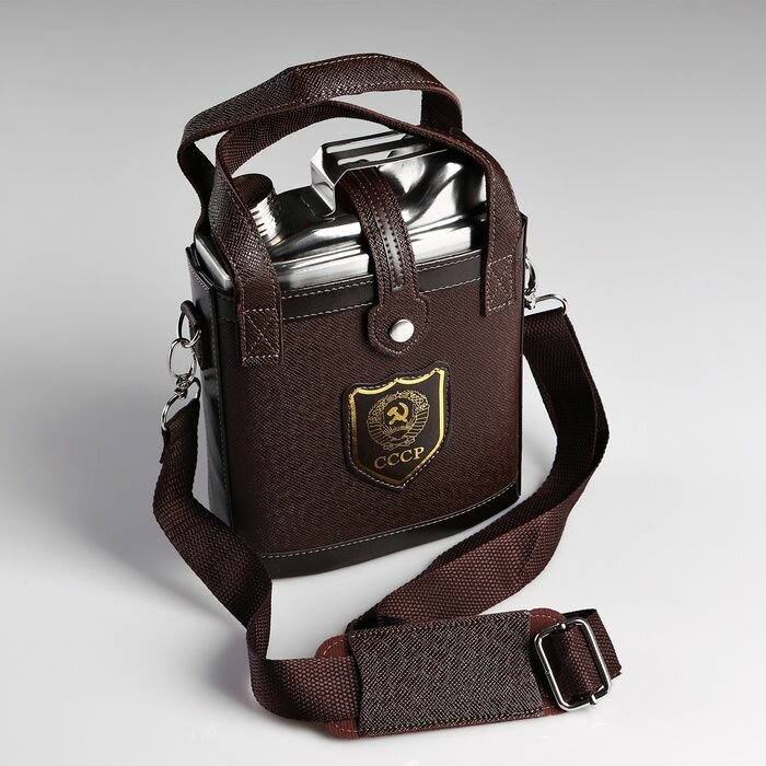 Фляжка КНР 1590 мл, "СССР", в виде канистры, 8х18,5х24 см