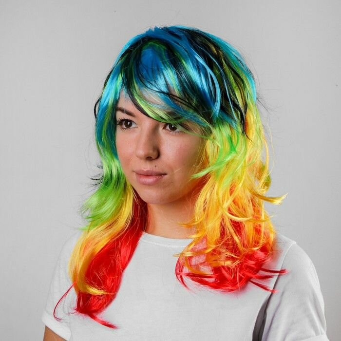 Карнавальный парик Страна Карнавалия "Радуга" (1149922)