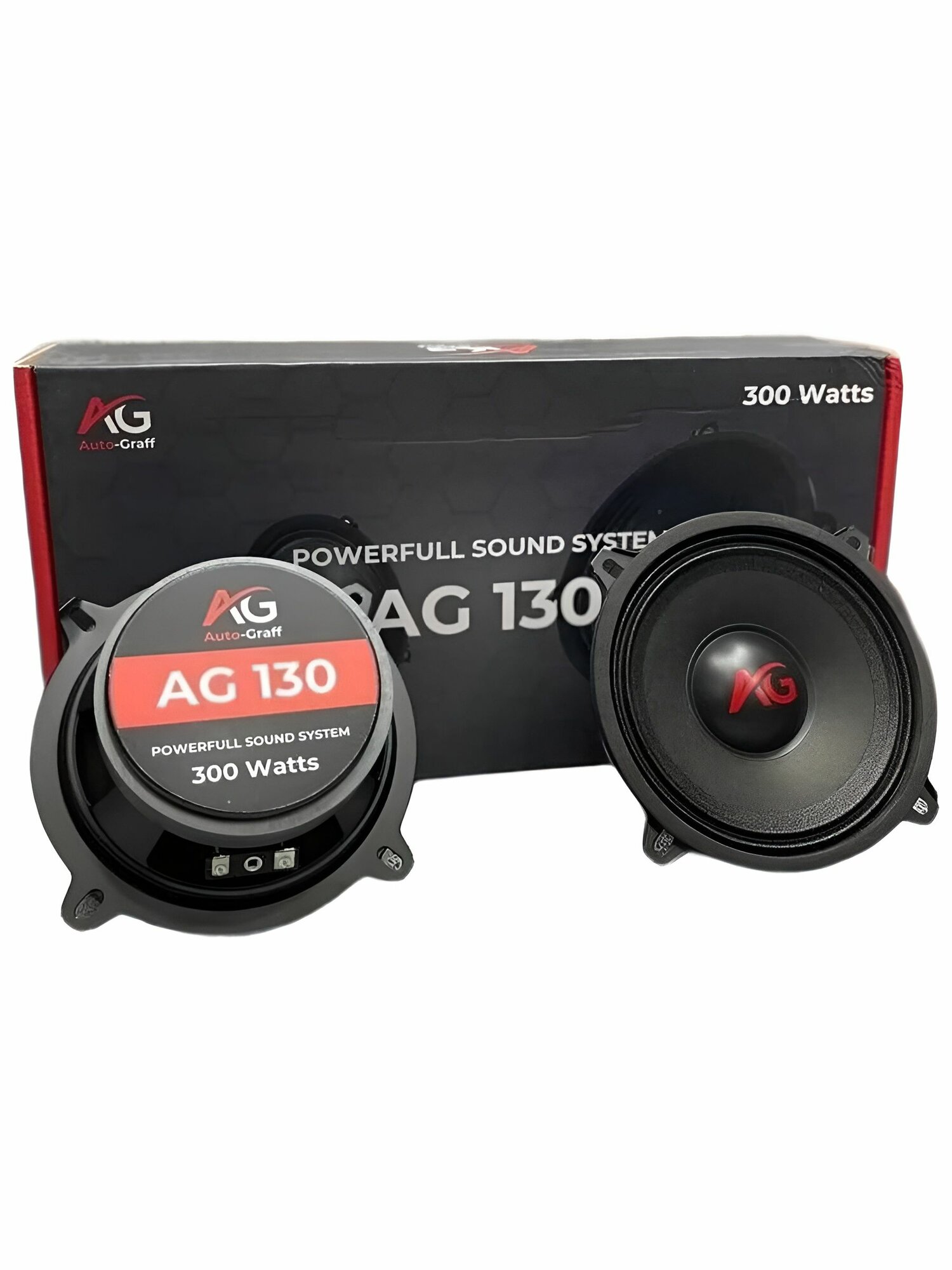 Автомобильные колонки Auto-Graff AG-130, 13см (5 дюйм). 300Вт, комплект динамиков 2шт.