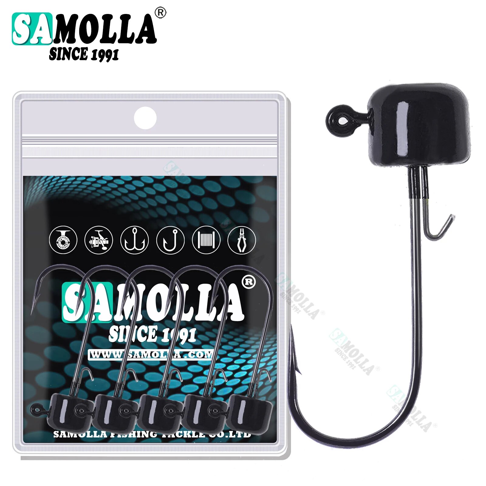 Крючки для мормышек SAMOLLA высокоуглеродистая сталь 1,6-5,8 г 1.6g, 5pcs