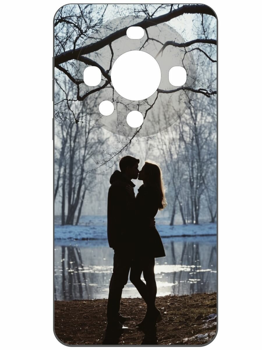 Чехол-накладка Krutoff Soft Case Любовь ранней весной для Huawei Mate 60 Pro черный