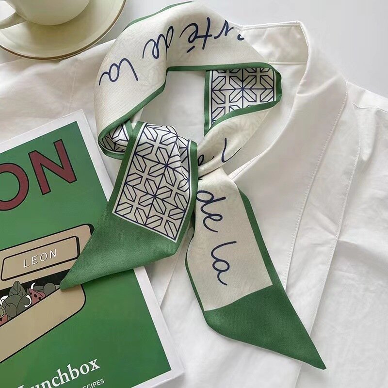 Повязка для волос "Mori", корейская версия, нежно-зеленая, 34#, с бантом