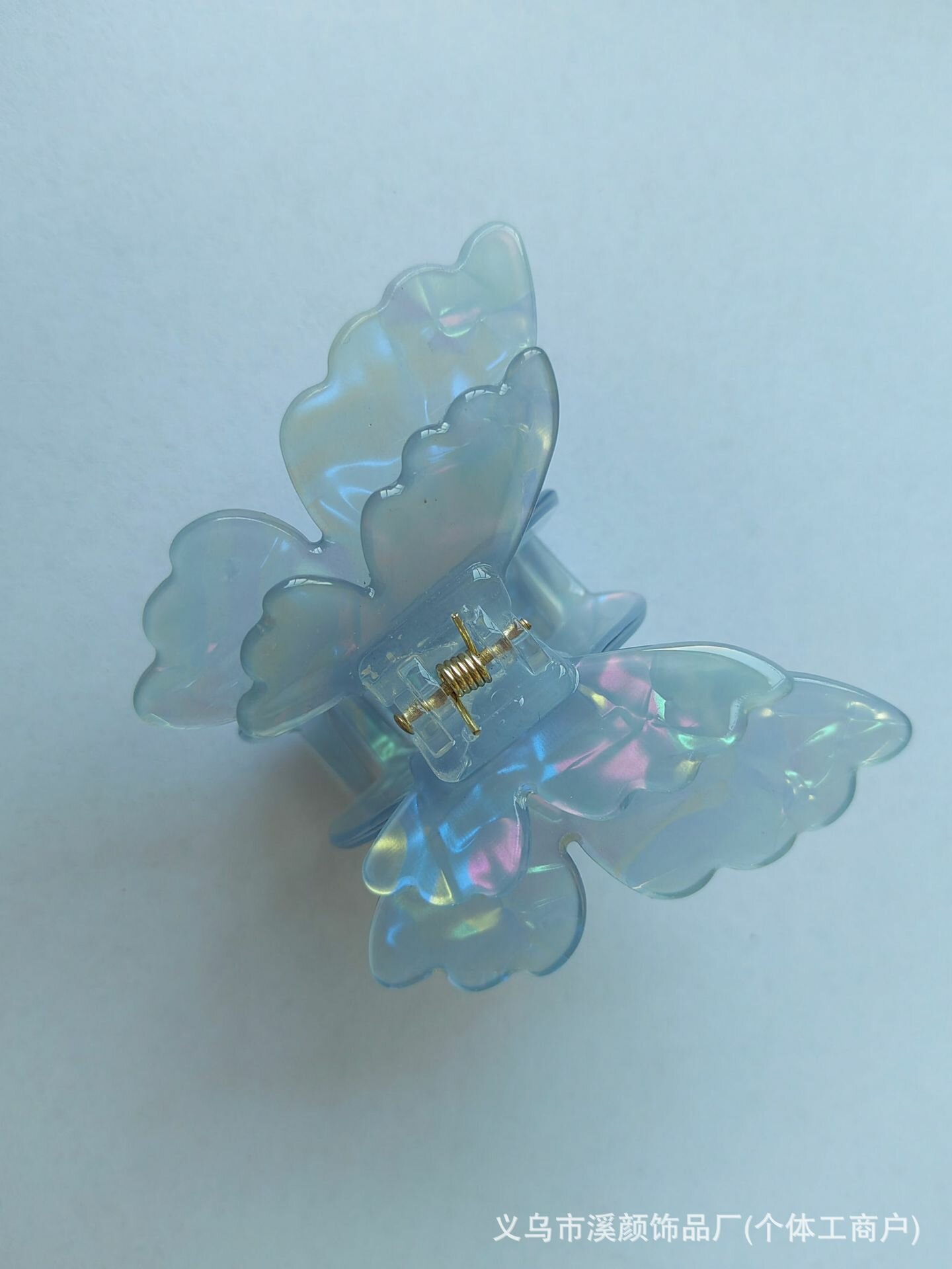 Заколка-бабочка "Литературная", акрил, цвет D, двухслойная, меняющая цвет