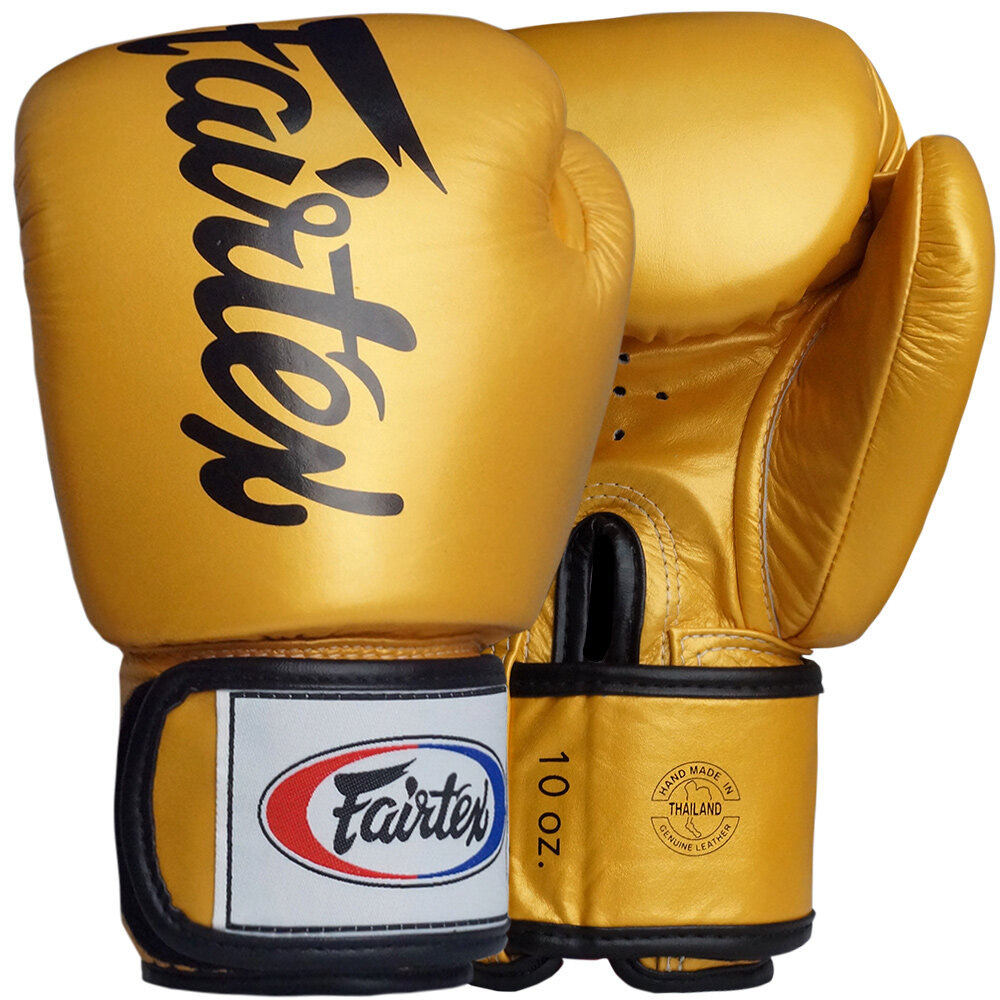 Боксерские перчатки Fairtex BGV19 золотые 14 унций