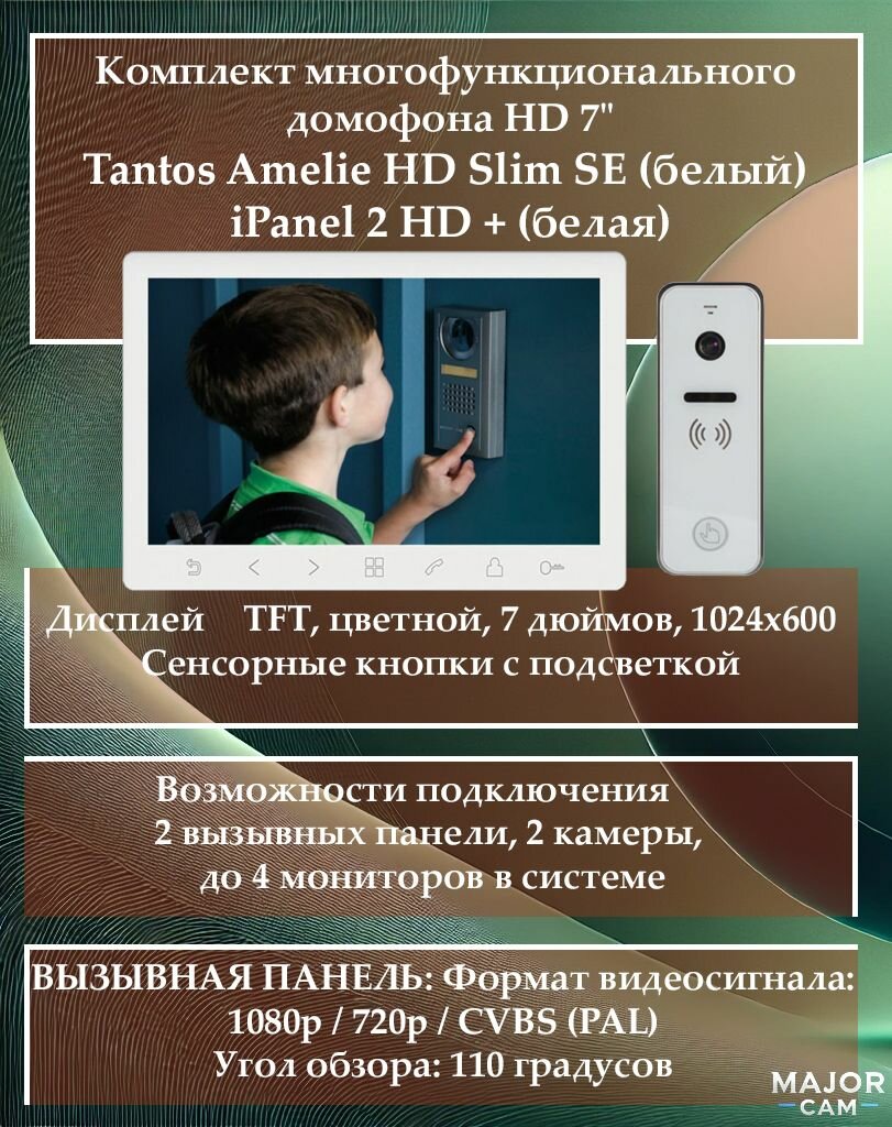 Комплект Amelie HD Slim SE (белая) и iPanel 2 HD + (белая)