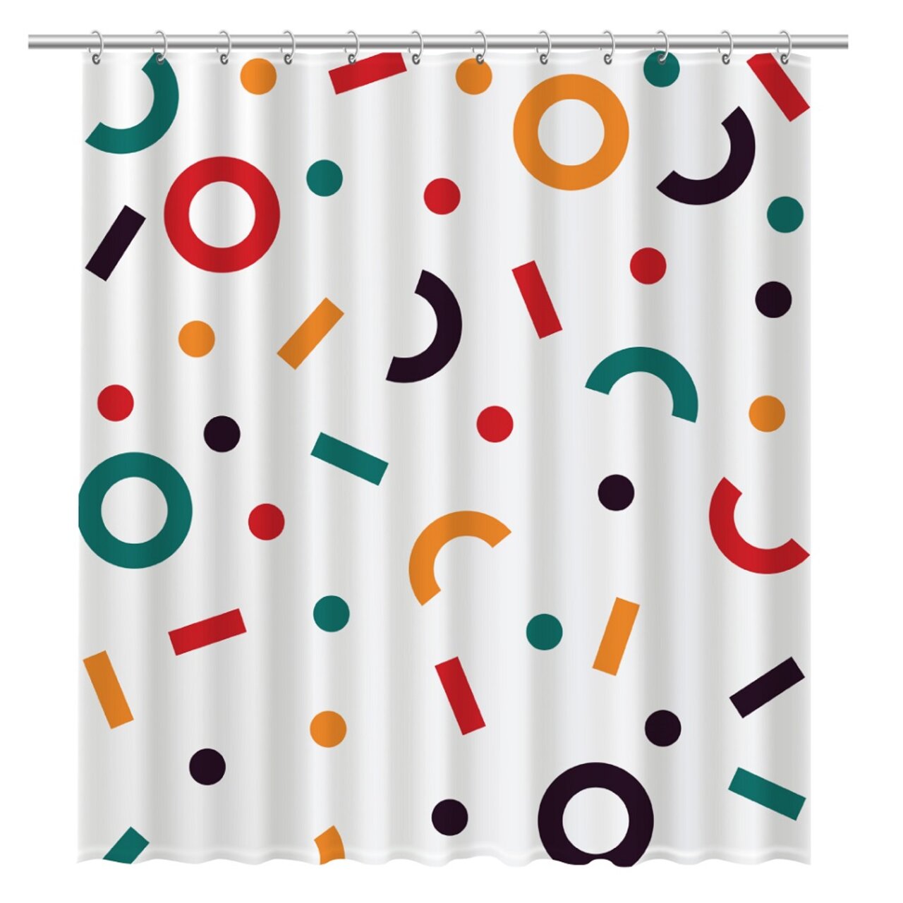 Candy шторка для ванной 180x200 см белая полиэстер с утяжелителем, влагостойкая