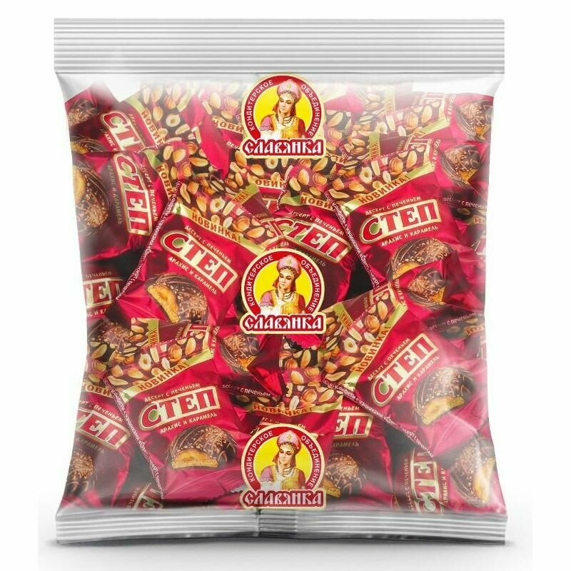 Конфеты "Степ-десерт с печеньем", 1000 грамм, Славянка