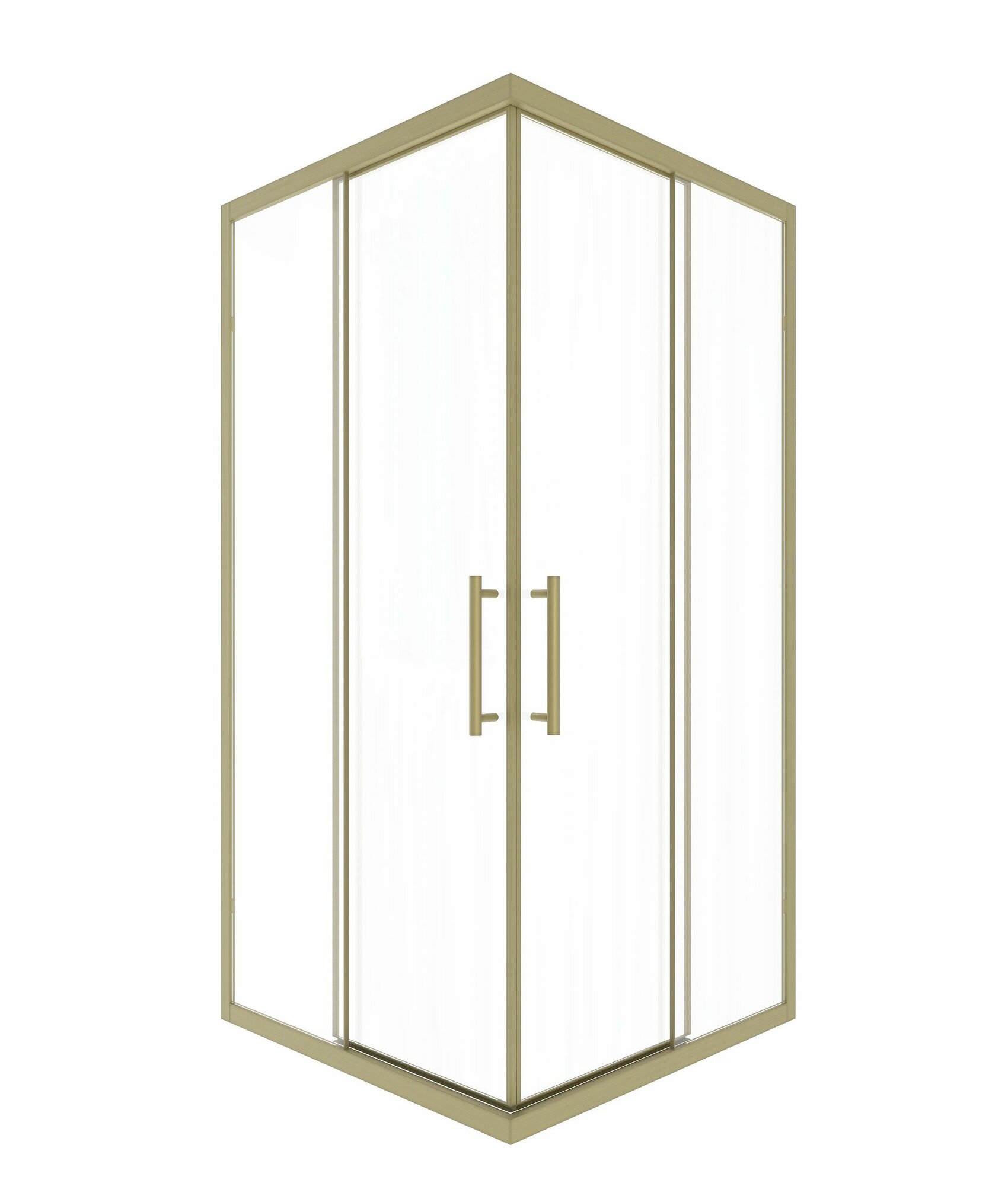 Timo Душевой угол TKSS-90/17C-8, раздвиж 900*900*2000, проф мат золото, стекло проз 8 мм