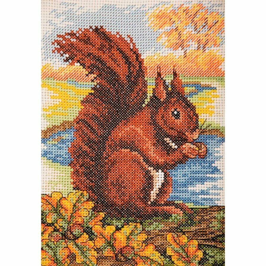 AK137 Набор для вышивания Anchor Red Squirrel 23*16см, MEZ, Венгрия