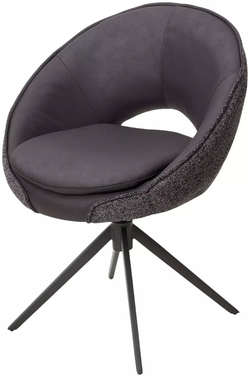 Стул М-City Anabel механизм 360° Черный Maison 99# / OTE COBBLE 457 / серый каркас