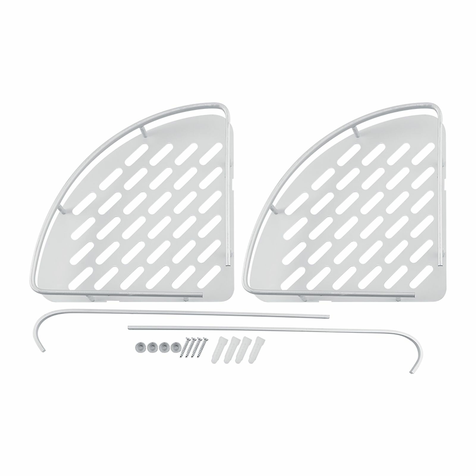 Алюминиевая двухуровневая полка для душа, угловой стеллаж для ванной комнаты