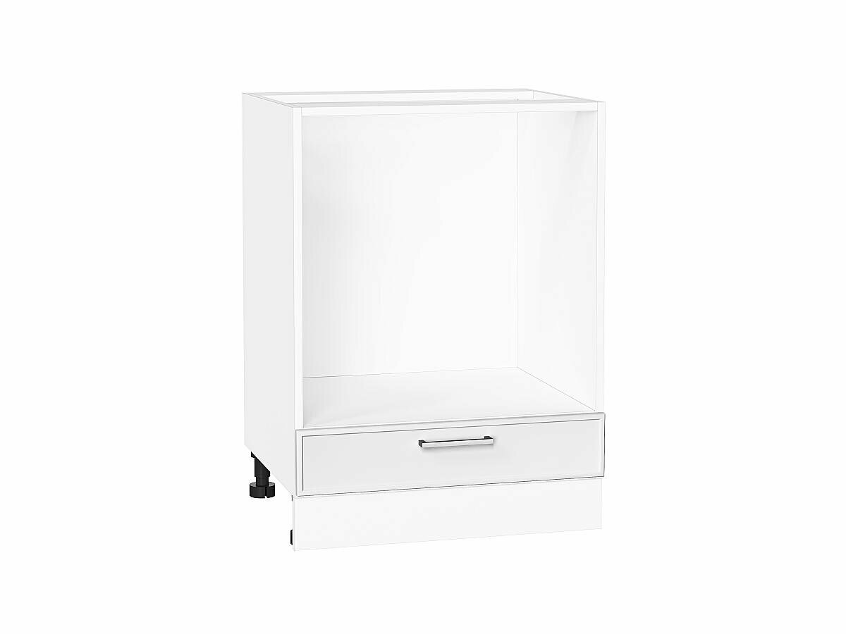 Шкаф нижний под духовку Квадро, цвет фасада Белый, цвет каркаса Белый, 816*600*477 мм
