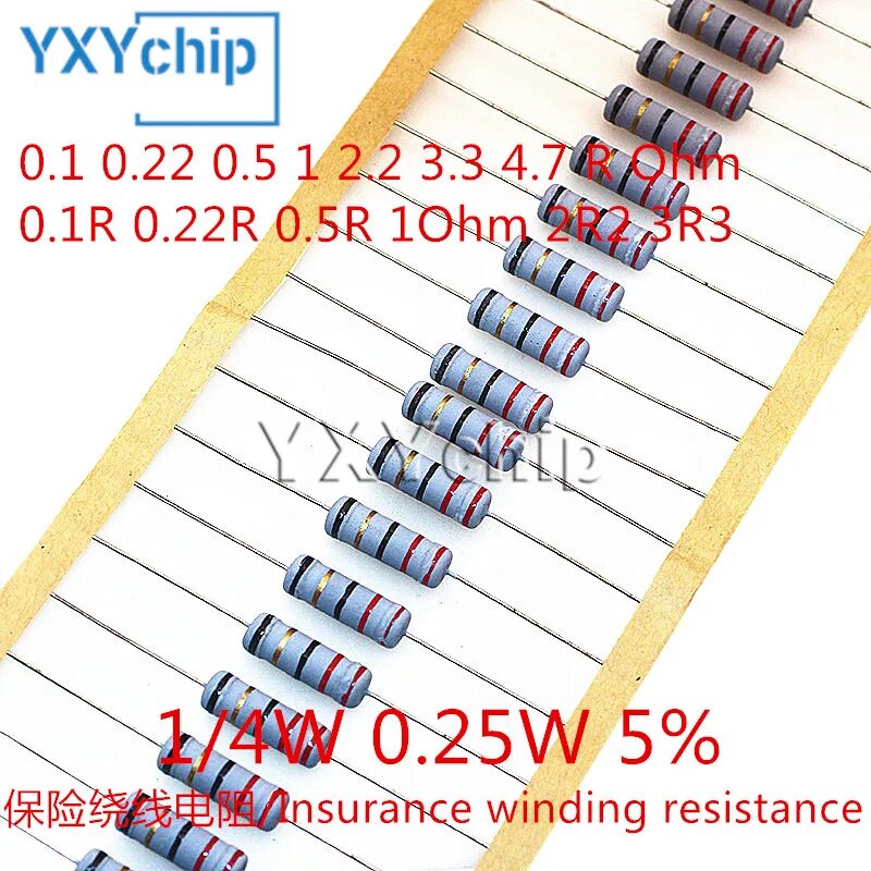 Проволочные резисторы YXYchip 1/4Вт 100шт 2.2R