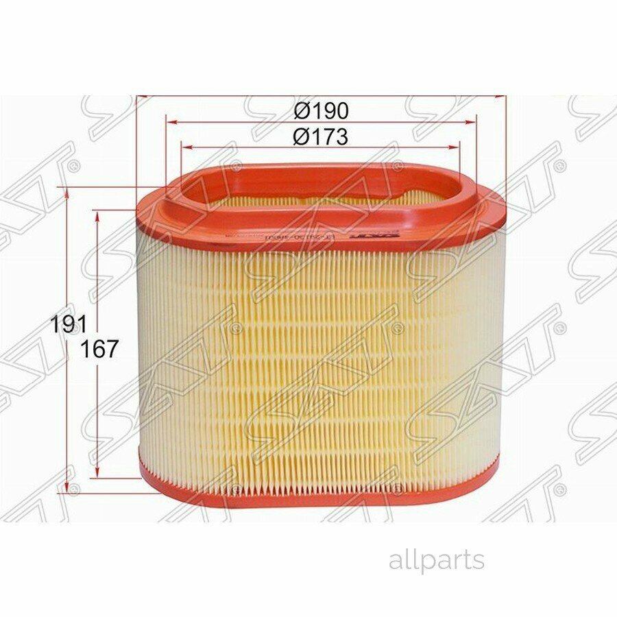 SAT ST-28130-4A001 Фильтр воздушный Hyundai H1 97-07 / Starex 97-07