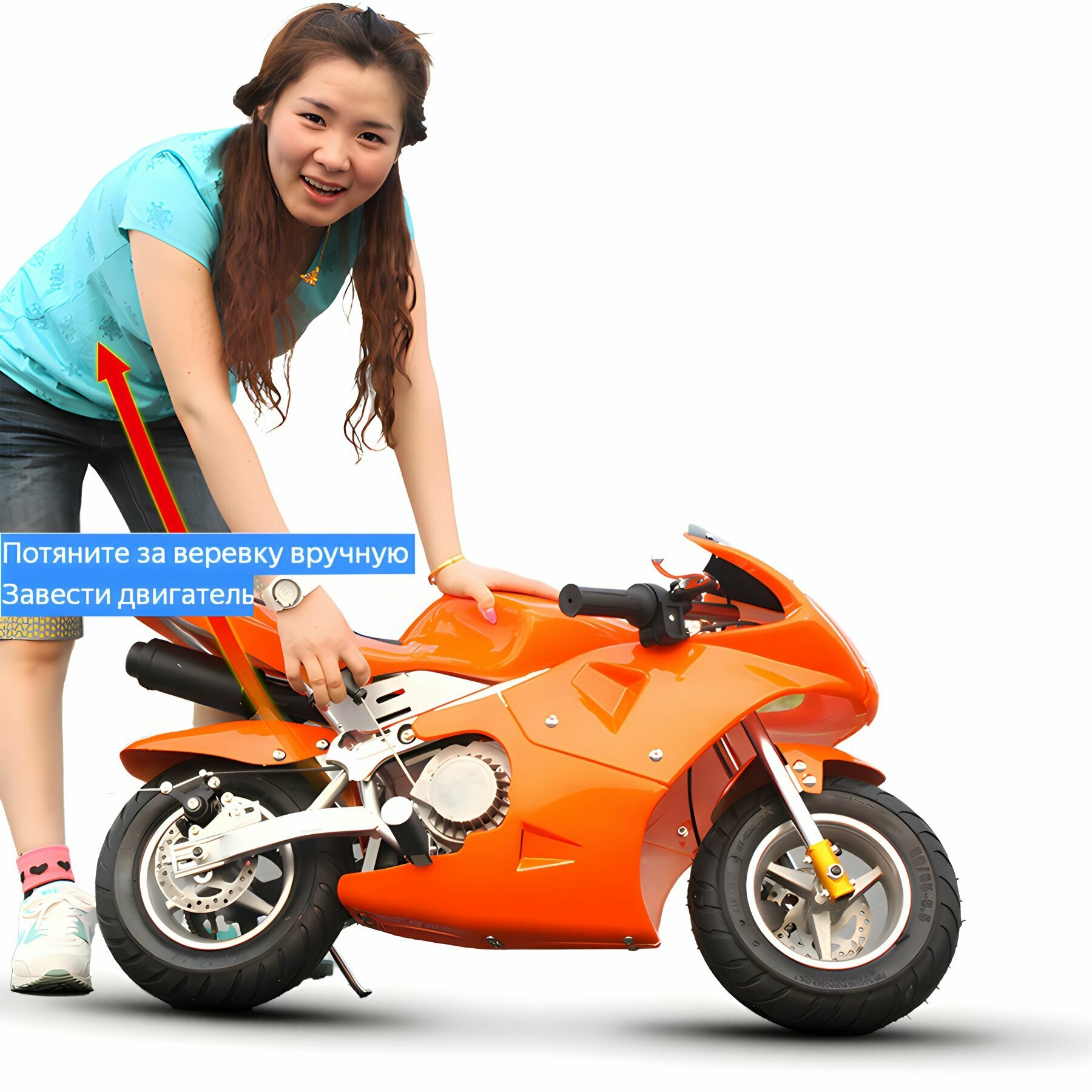 Детский маленький спортивный автомобиль, бензиновый мотоцикл, нагрузка 100 кг, скорость 50