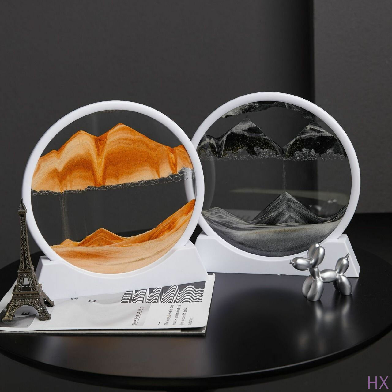 Картина песочная 3D интерьерная в белый рамке / Песочные часы антистресс / подарк