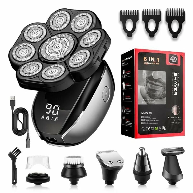 Электробритва электробритва мужская/электробритва/Машинка для бритья и стрижки волос/бритва для мужчин электрическая/, черный