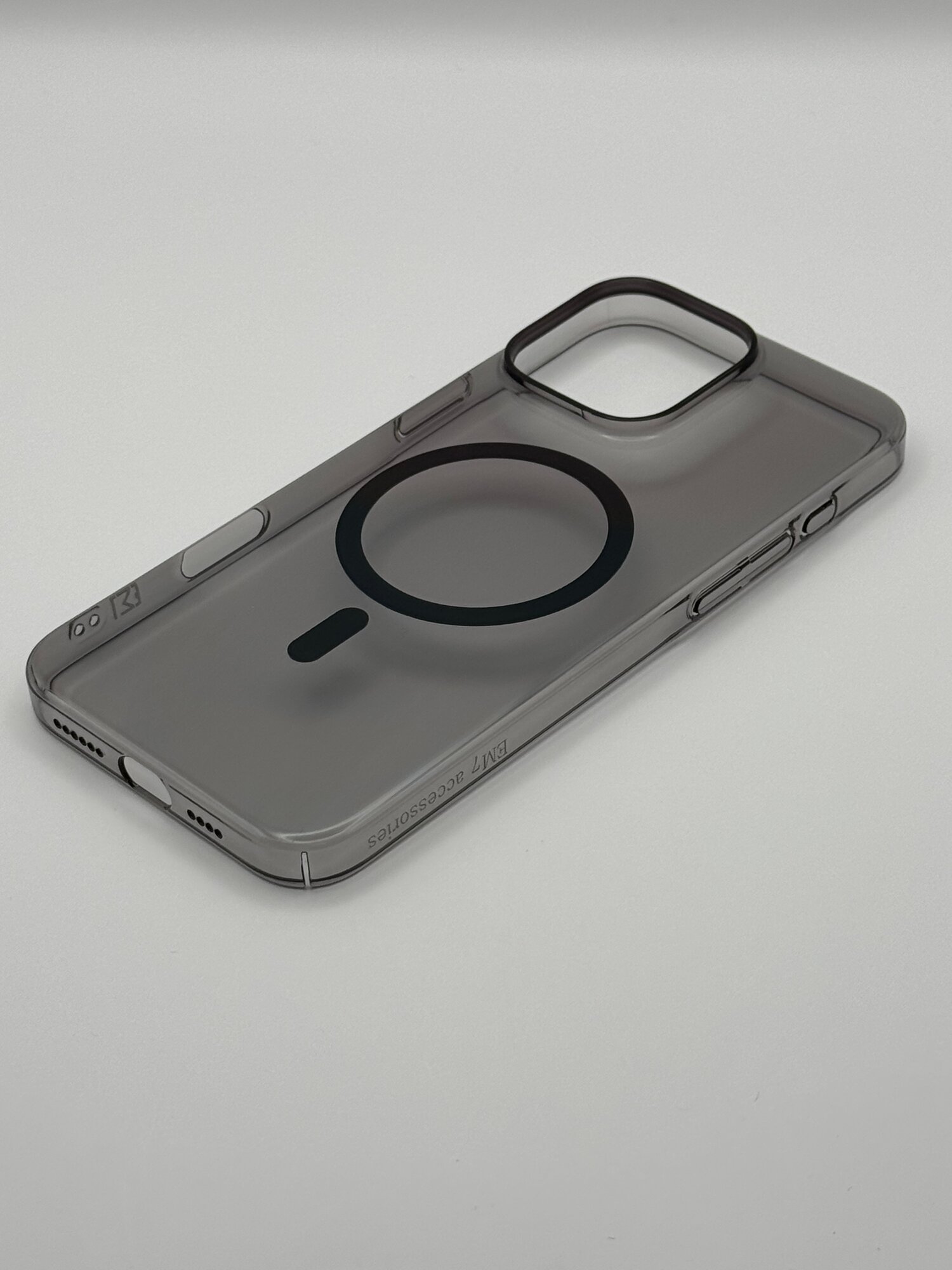 Чехол MagSafe, для iPhone 16 Pro Max, прозрачный, затемненный, с MagSafe, ударопрочный АБС-пластик