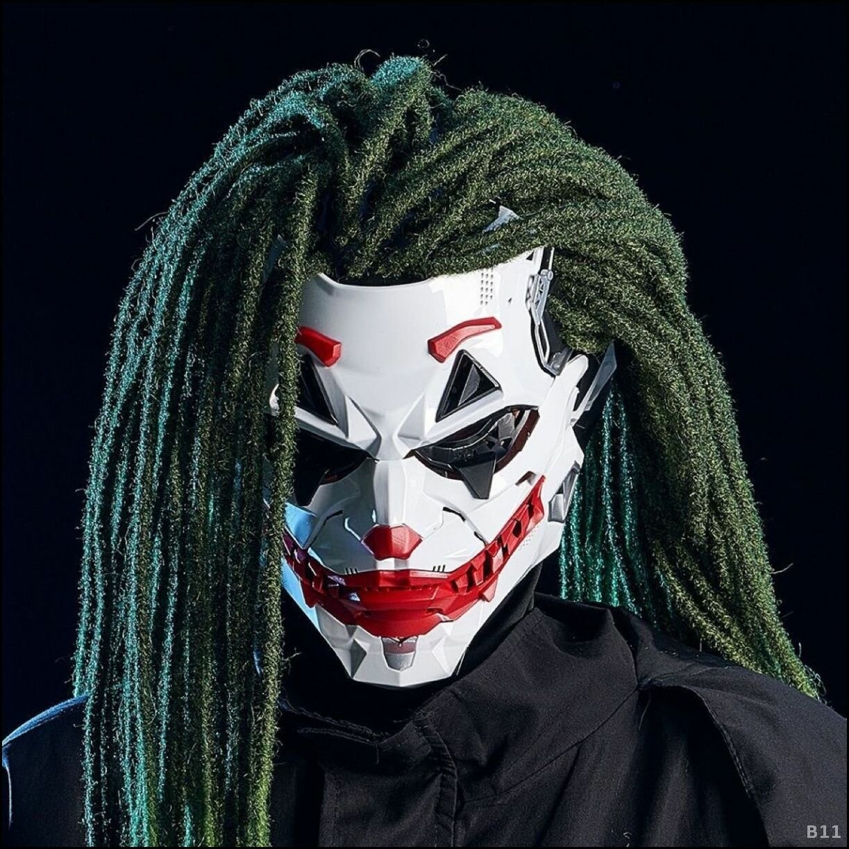 Эксклюзивная киберпанк маска Джокер с дредами для аниме косплея