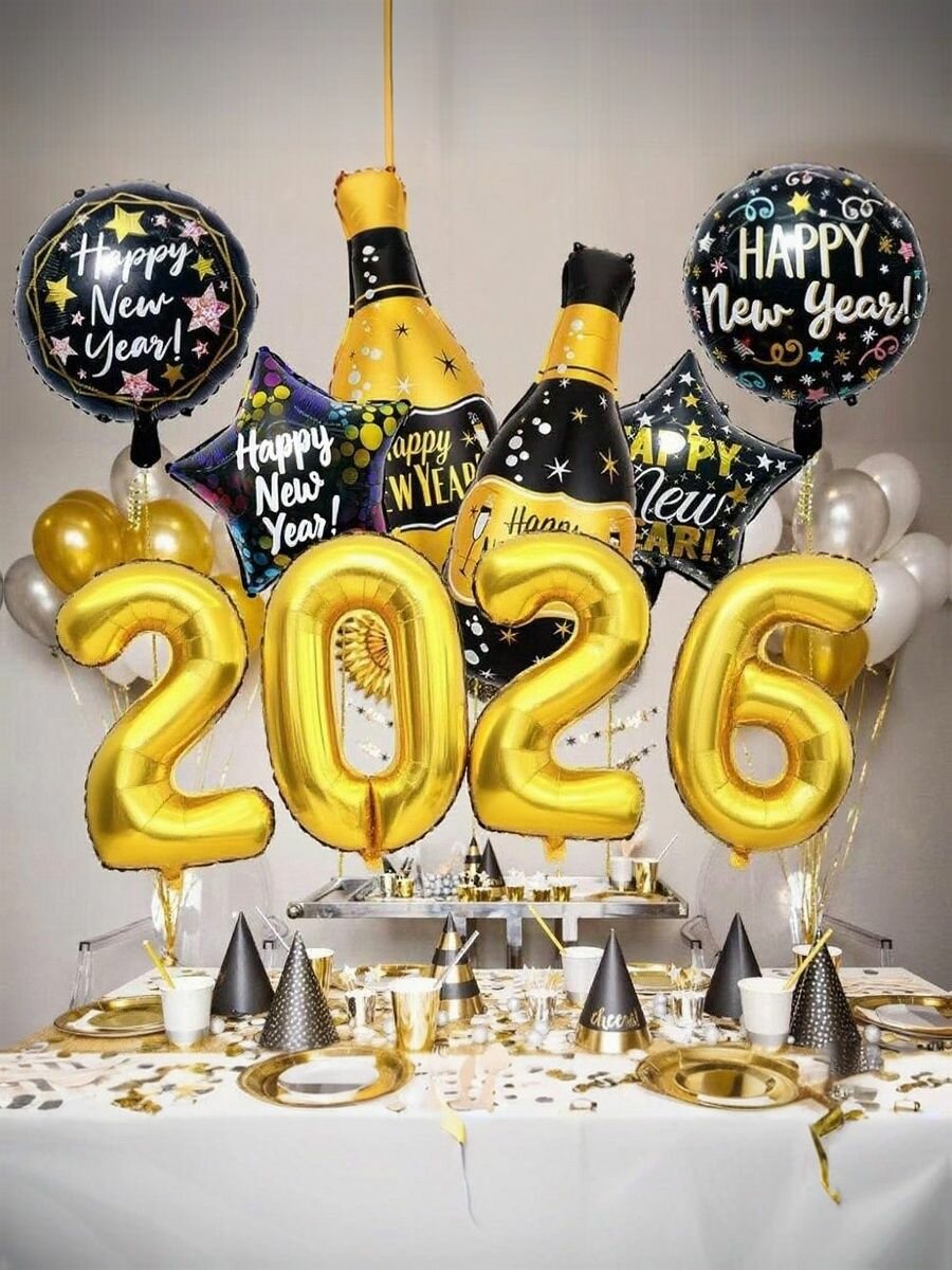 Рождественские воздушные шары из фольги, детские игрушки, старик, снеговик, пряничный человечек, 5 шт.