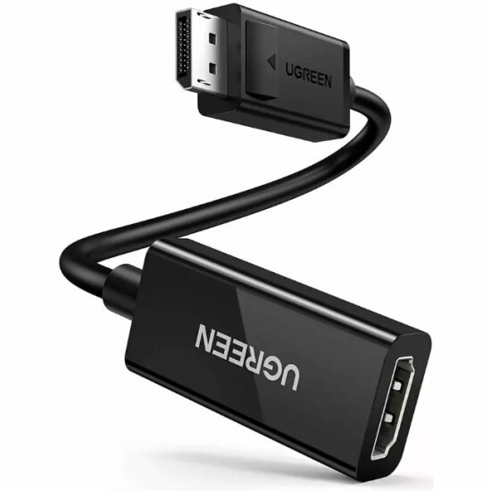 Кабель-адаптер Ugreen MM137 DisplayPort - HDMI, 4K*2K 60HZ, 0,25м, черный(70694)
