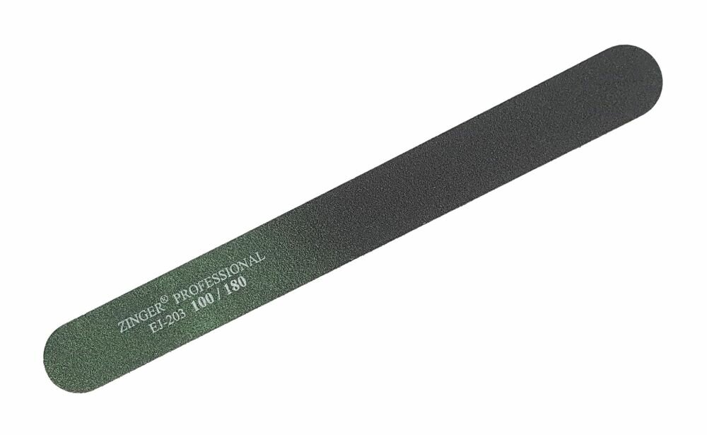 Пилка абразивная для ногтей двусторонняя Zinger EJ-203, 100/180 грит