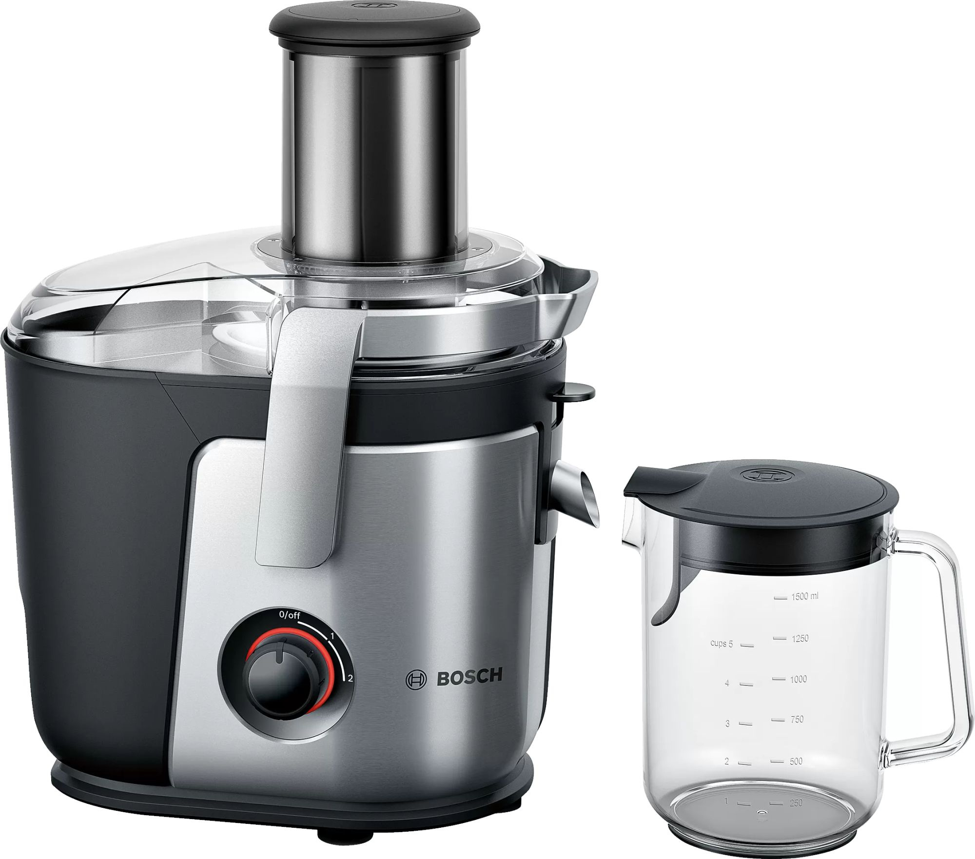 Соковыжималка центробежная Bosch MES4000 черный/серебристый