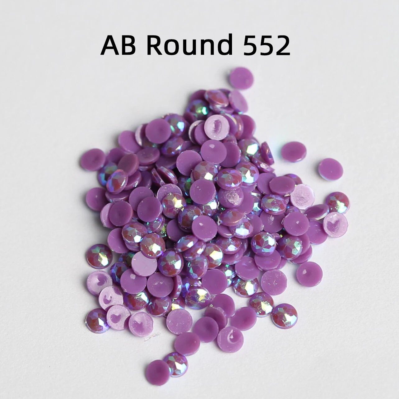 Алмазные бусины Forever Young, круглые, полимер, AB, 2.8 мм, 60 цветов, 1000 шт. Фиолетовый, AB Round 552