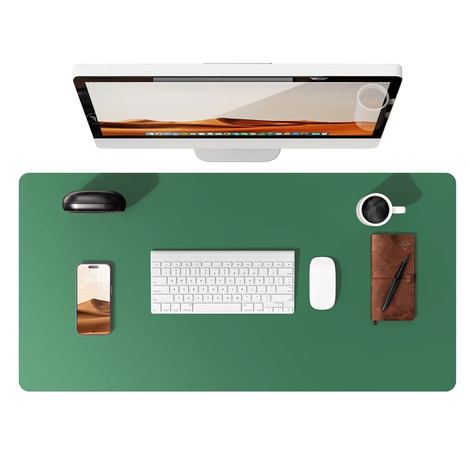 Большой коврик для мыши, офисный настольный коврик, кожаный защитный коврик для стола, нескользящий коврик из искусственной кожи, коврик для ноутбука