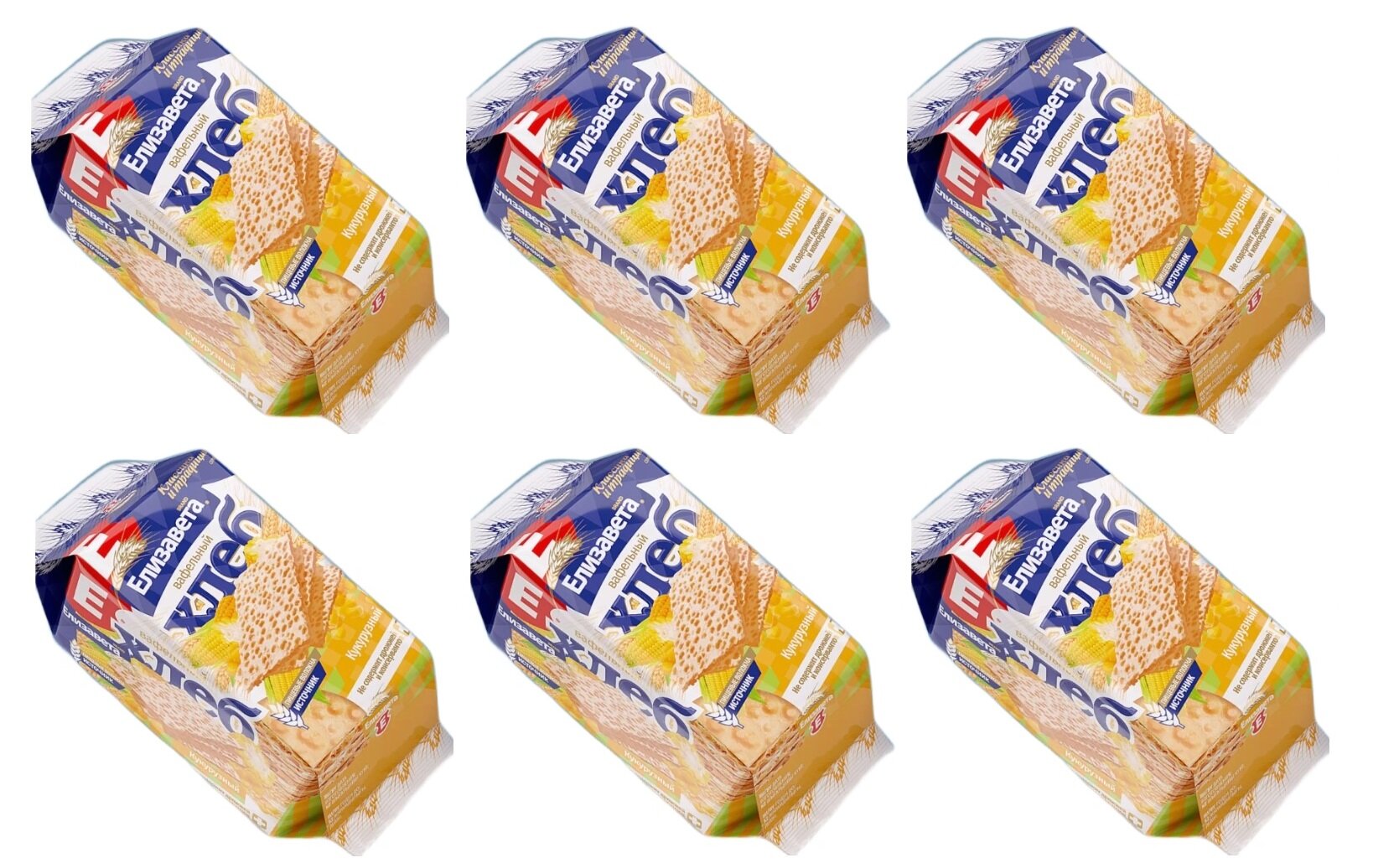 Хлебцы Елизавета, хрустящие, кукурузные, 90 гр, 6 уп